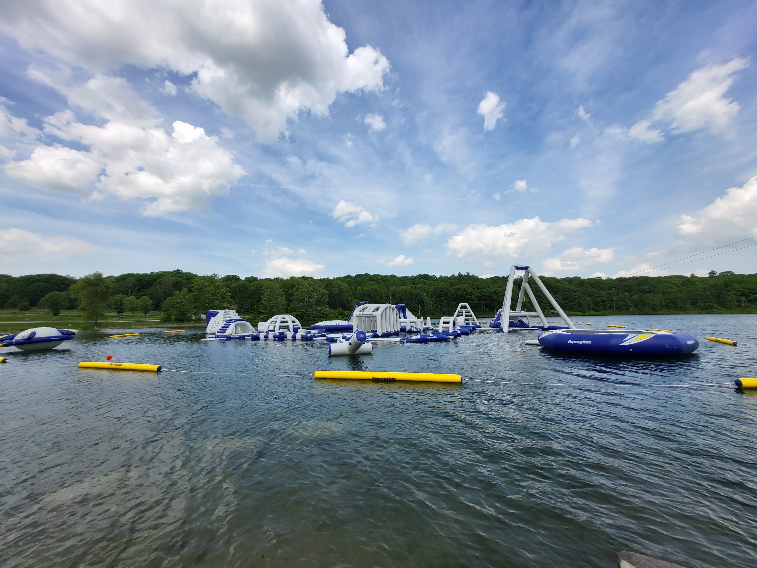 Floating Water Playground | Splash Valley Waterpark & Resort | Cobden ...